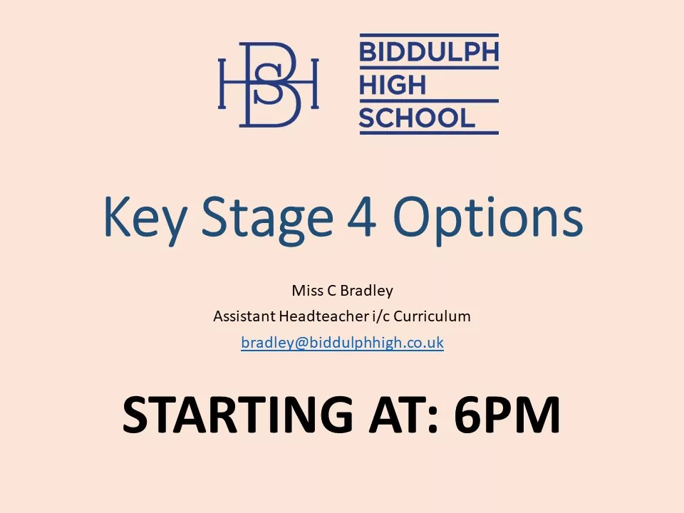 Biddulph High School | Year 9 Options and Pathways