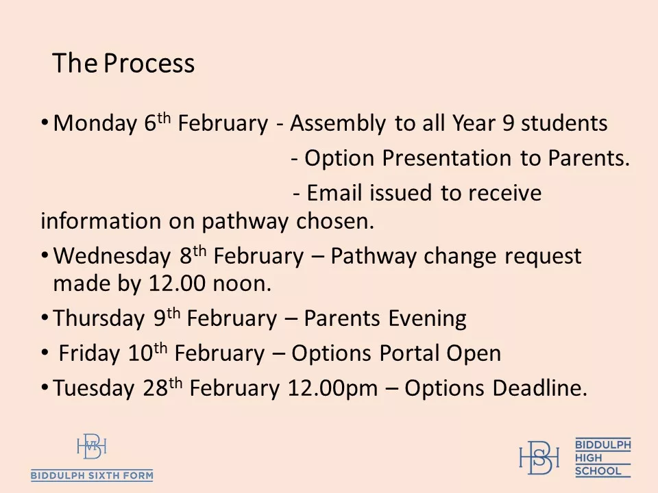 Biddulph High School | Year 9 Options and Pathways